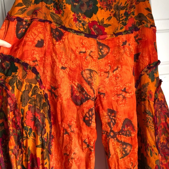 Hand Crafted | Pants & Jumpsuits | Indian Tie Dye Flower Patchwork ...